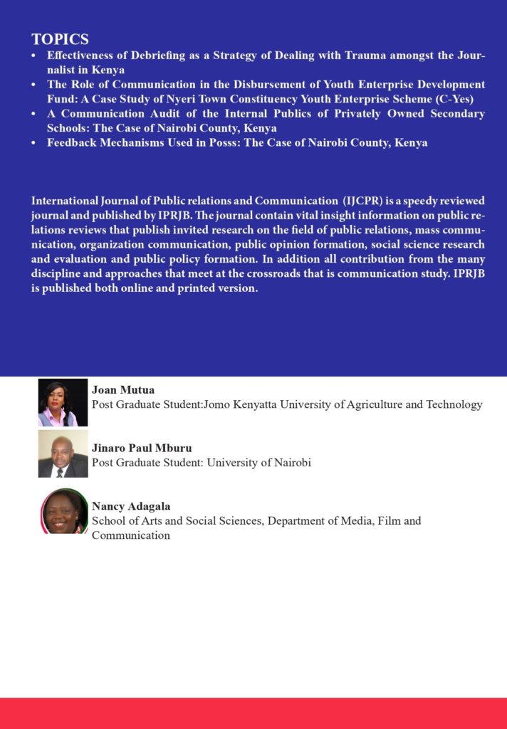 Fundamentals of Communication and Public Relations - International Peer Reviewed Journals and ...